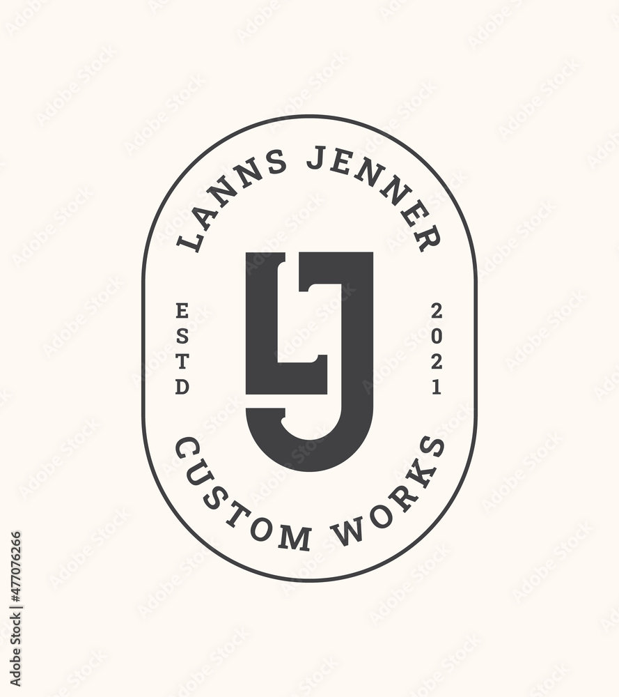 letter lj monogram logo Stock Vector | Adobe Stock