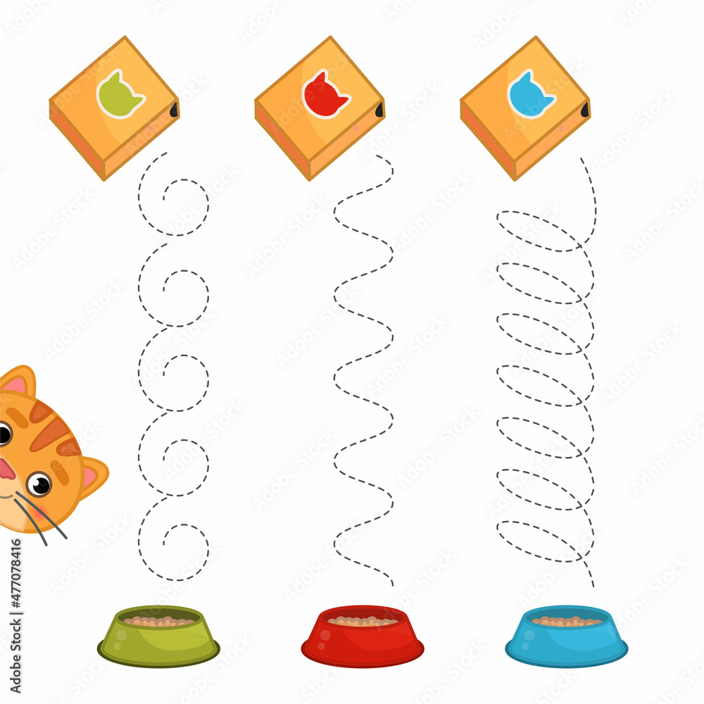 Handwriting practice sheet. Basic writing. Educational game for ...