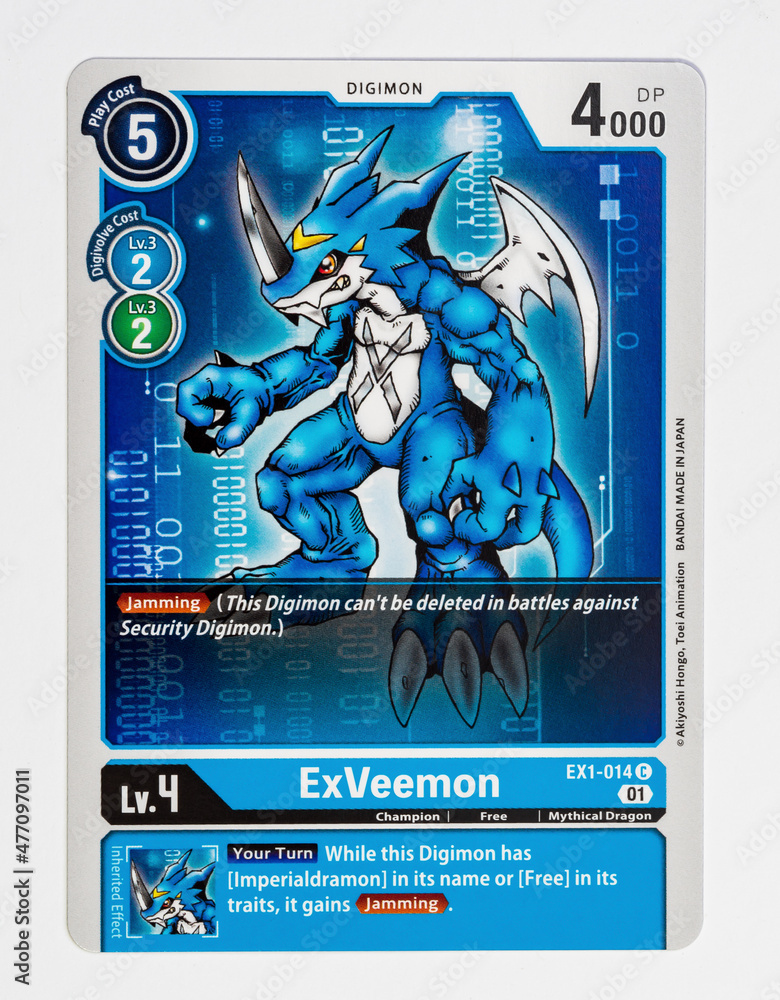 Hamburg, Germany - 12252021: picture of the english Digimon card Ex ...