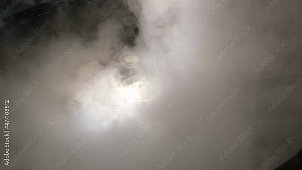 Installation for starting steam. Experiment on creating steam (liquid ...