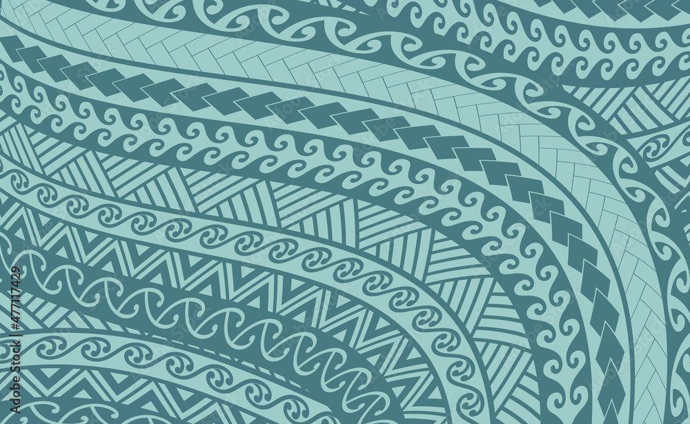 polynesian maori pattern vector illustration wallpaper tile tatto ...