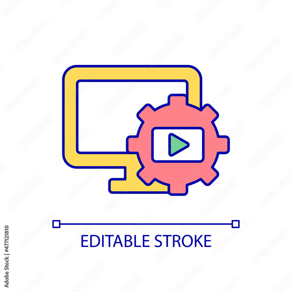 Device configuration RGB color icon. Customization of personal computer ...