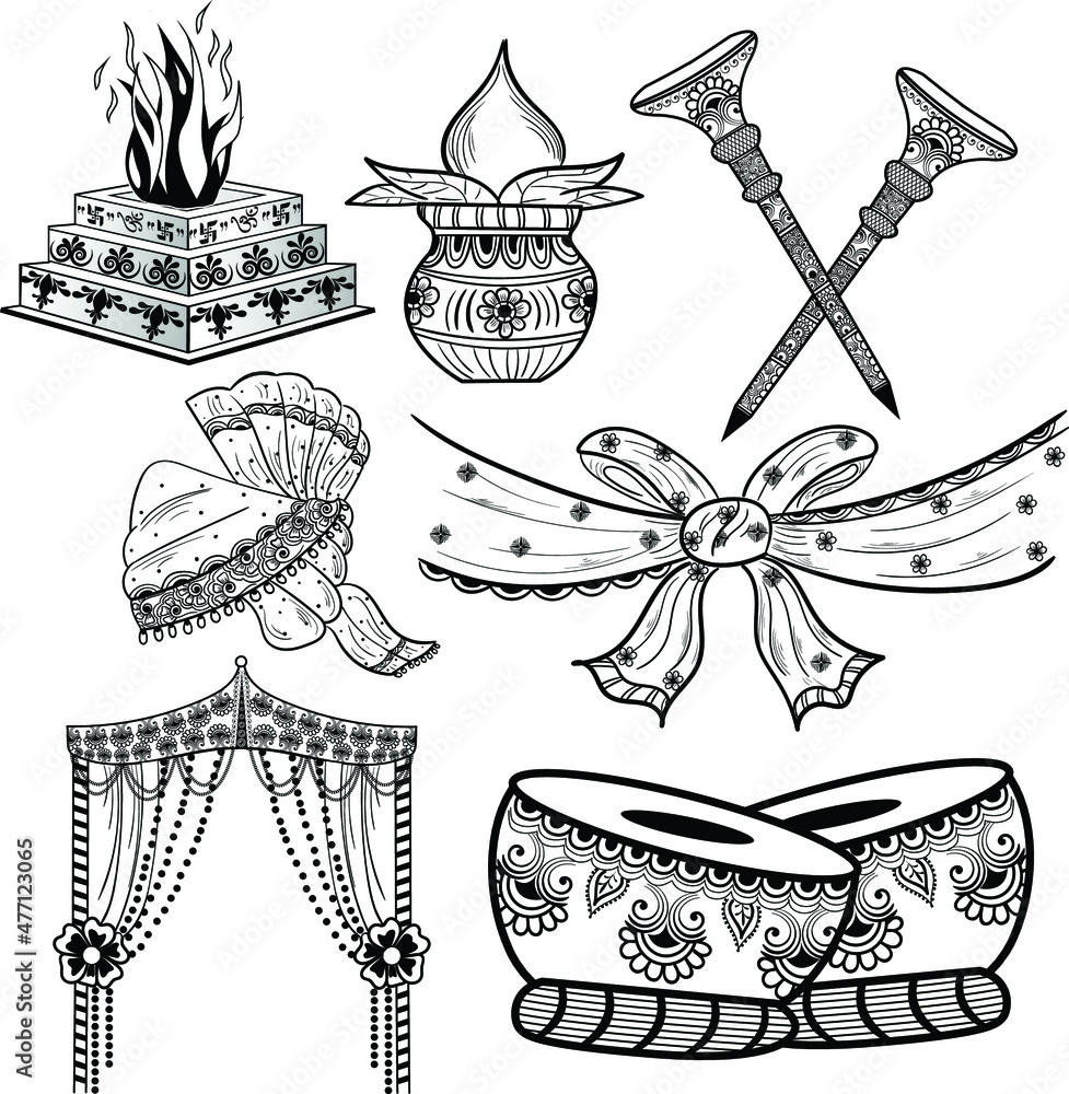 Indian Marriage Mandap Clipart