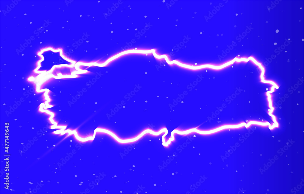 Turkey map neon private collection. Download the unique super glowing ...