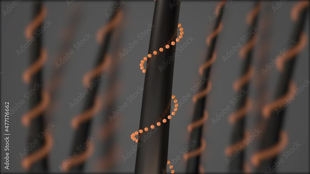 Hair care, Animation Nourish hair action of shampoo or serum. Repair ...