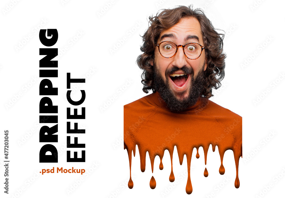 Dripping Effect Mockup Stock Template | Adobe Stock