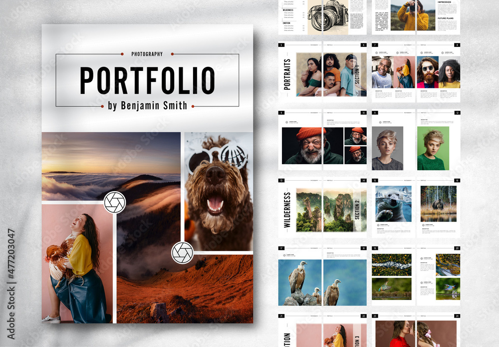 Photography Portfolio Layout Stock Template | Adobe Stock