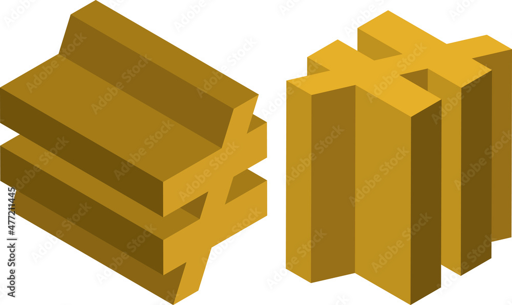 Isometric symbol. Template for creating logos, emblems, monograms ...