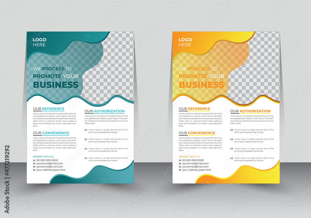 Business Flyer Design.Presentation brush concept, Poster, Corporate ...