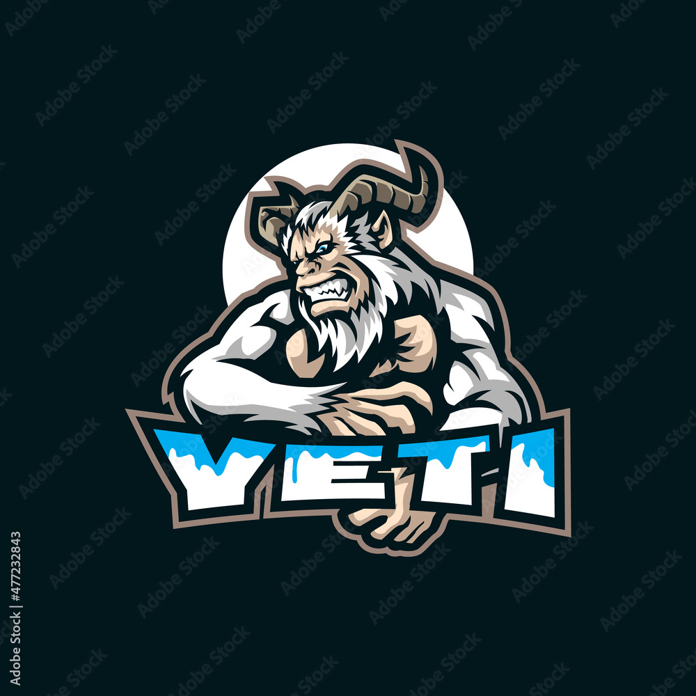 Yeti mascot logo design vector with modern illustration concept style ...