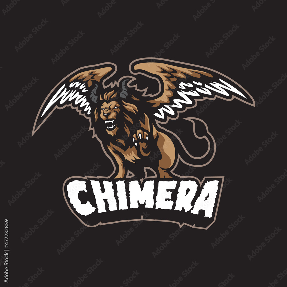 Chimera mascot logo design vector with modern illustration concept ...