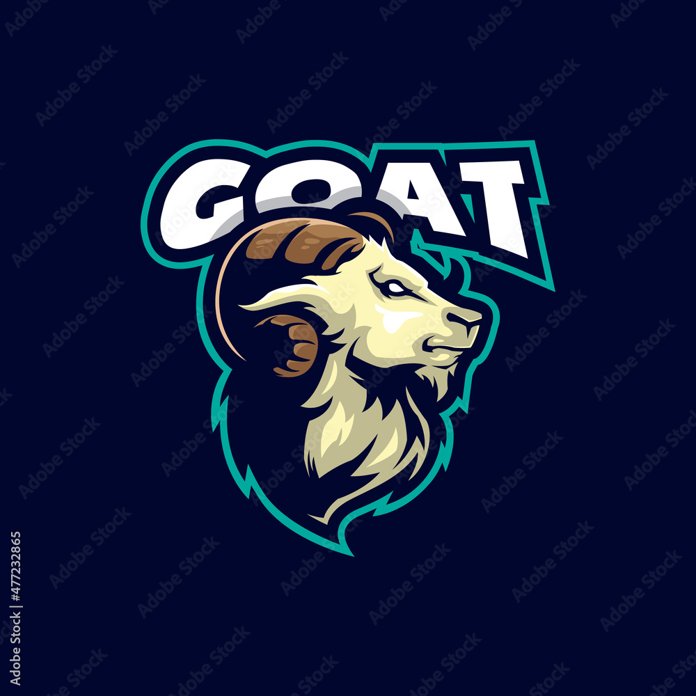 Goat mascot logo design vector with modern illustration concept style ...