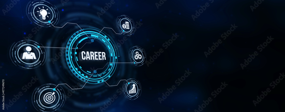 Internet, business, Technology and network concept.Coach motivate to ...