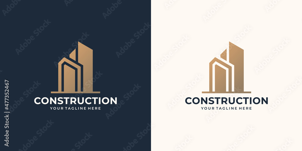 construction logo template inspiration. Stock Vector | Adobe Stock