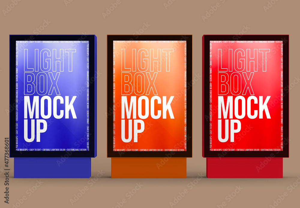 Lightbox Mockup Stock Template | Adobe Stock