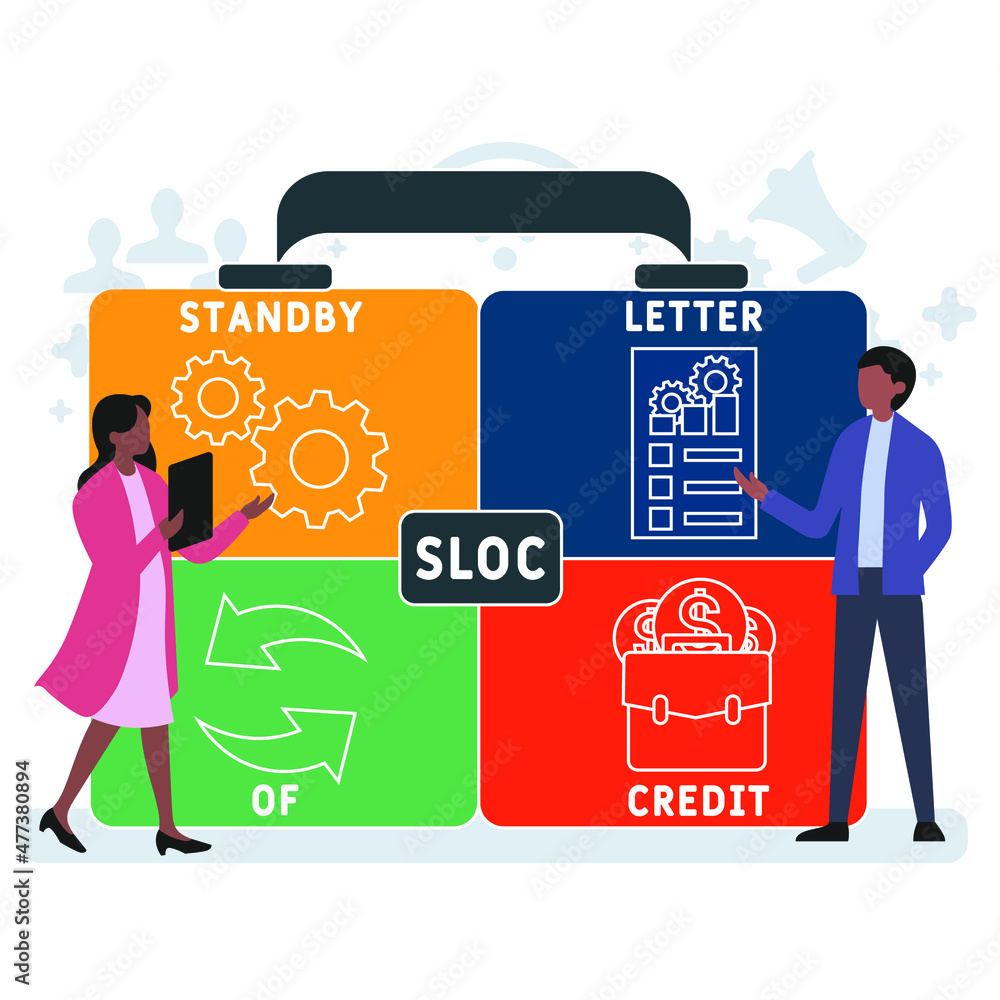 SLOC - Standby Letter Of Credit acronym. business concept background ...