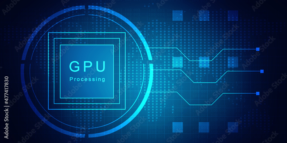 2d illustration gpu futuristic background Stock Illustration | Adobe Stock