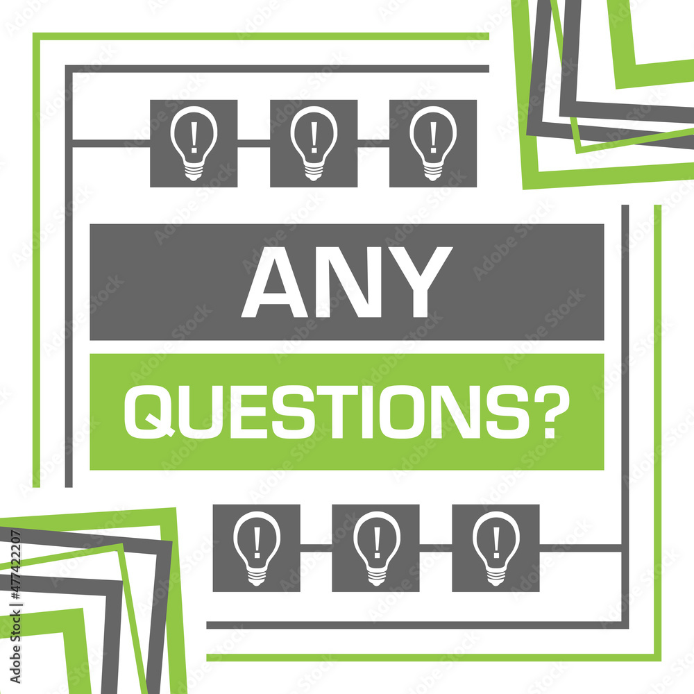 Any Questions Green Grey Corner Borders Bulbs Stock Illustration ...