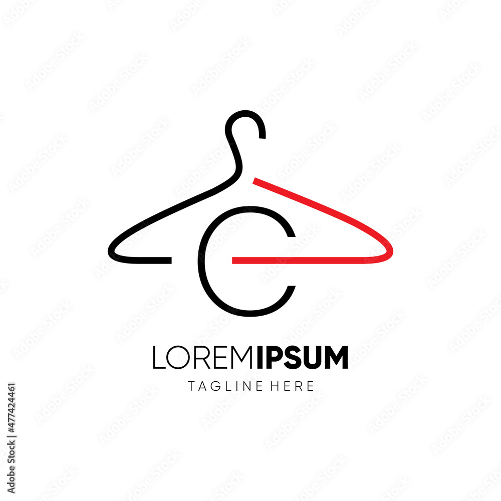 Initial Letter C Hanger Logo Design Vector Icon Graphic Emblem ...