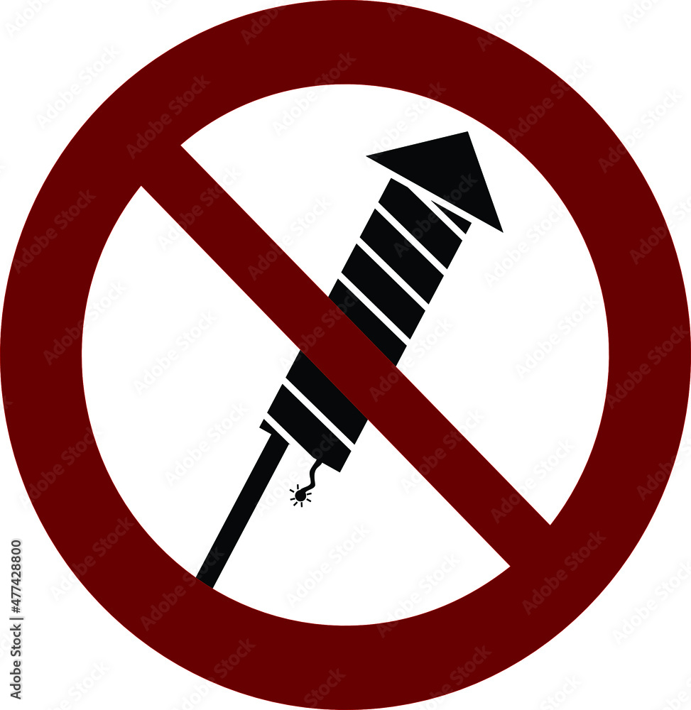 no smoking sign no firework sign Stock Vector | Adobe Stock