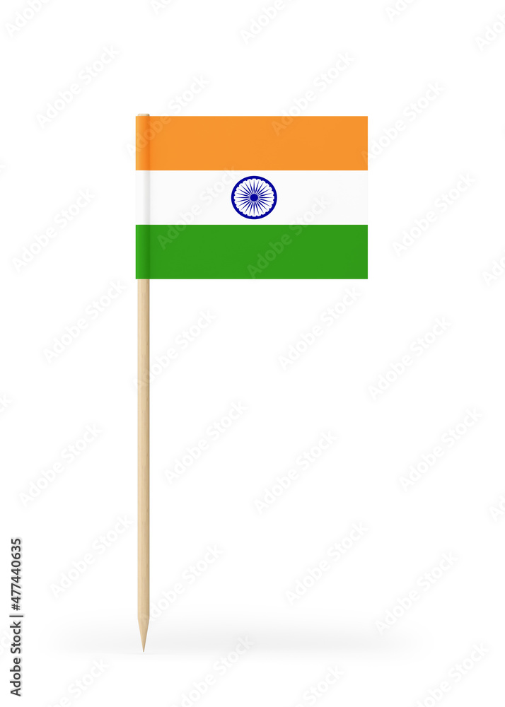 Small Flag of India on a Toothpick Stock Photo | Adobe Stock