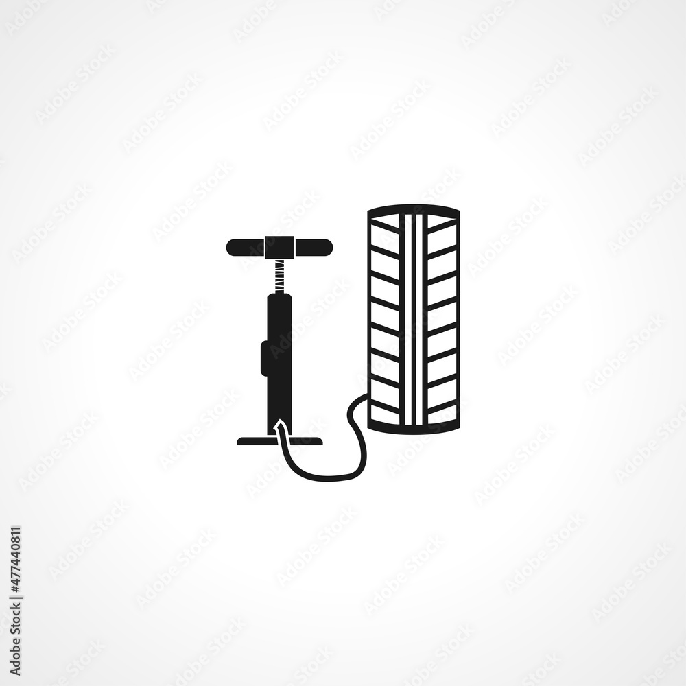 inflate tire icon. inflate tire isolated simple icon. tire inflation ...