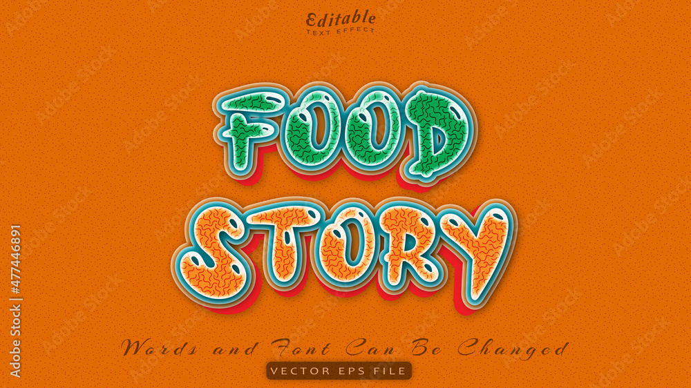 food story text effect Stock Vector | Adobe Stock