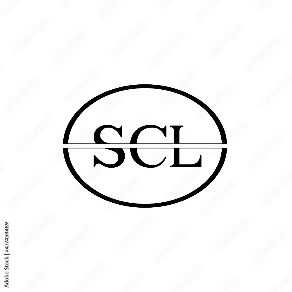 SCL letter logo design with white background in illustrator, vector ...