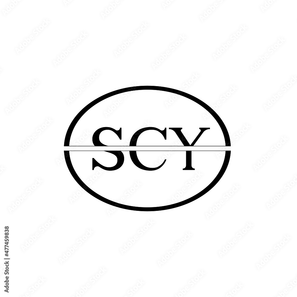 SCY letter logo design with white background in illustrator, vector ...