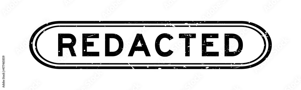 Grunge black redacted word rubber seal stamp on white background Stock ...