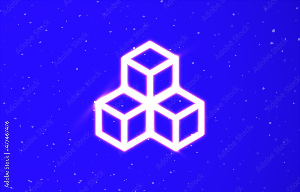 Geometric cubes neon private collection. Upload a unique super bright ...
