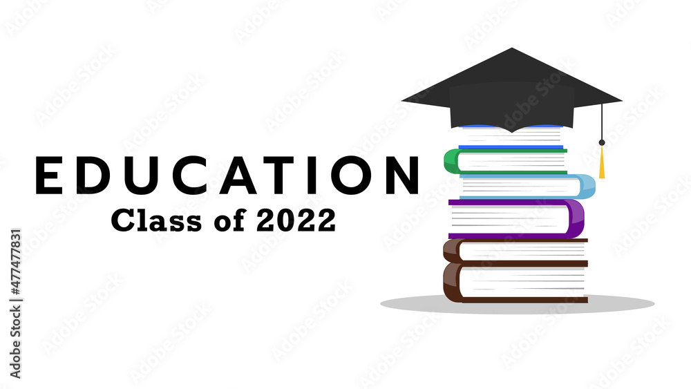 Education Class of 2022 logo. Template for graduation design.isolated ...
