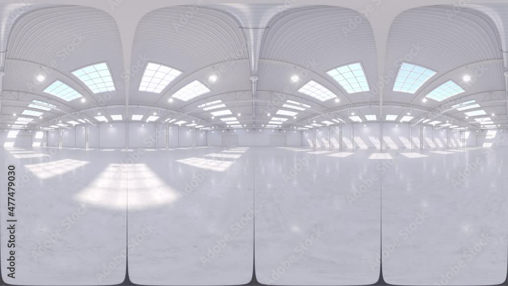 Full spherical hdri panorama 360 degrees of empty exhibition space ...