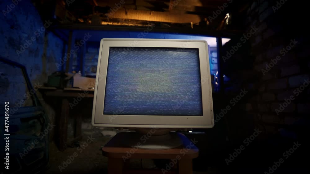 Retrofuturism, 70s 80s, 90s. Nostalgic. old 2000s computer in the ...