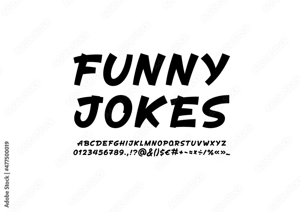 Comic handwritten font, script alphabet, calligraphy cursive typeface ...