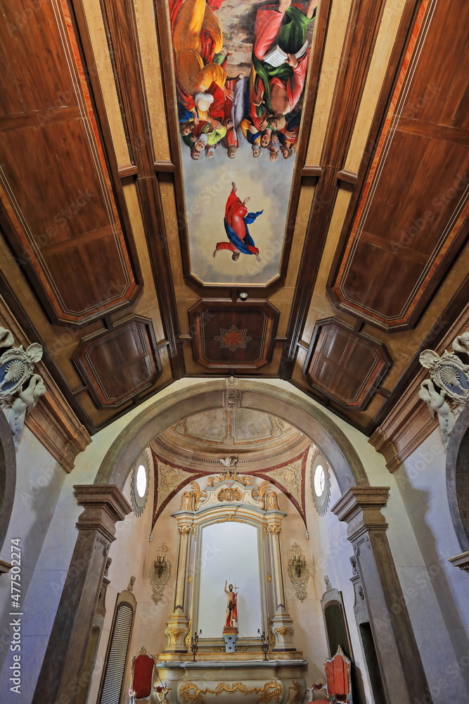 Side altar-ceiling with scenes from Ascension of Christ-palace chapel ...