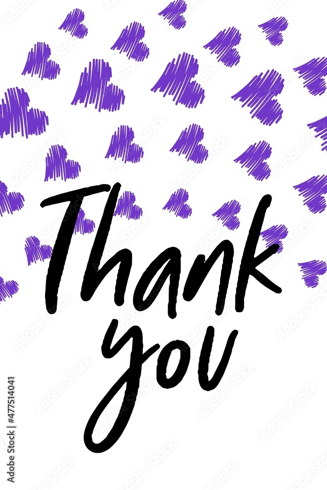 Thank You Card. Hand Written Lettering for Title, Heading, Photo ...