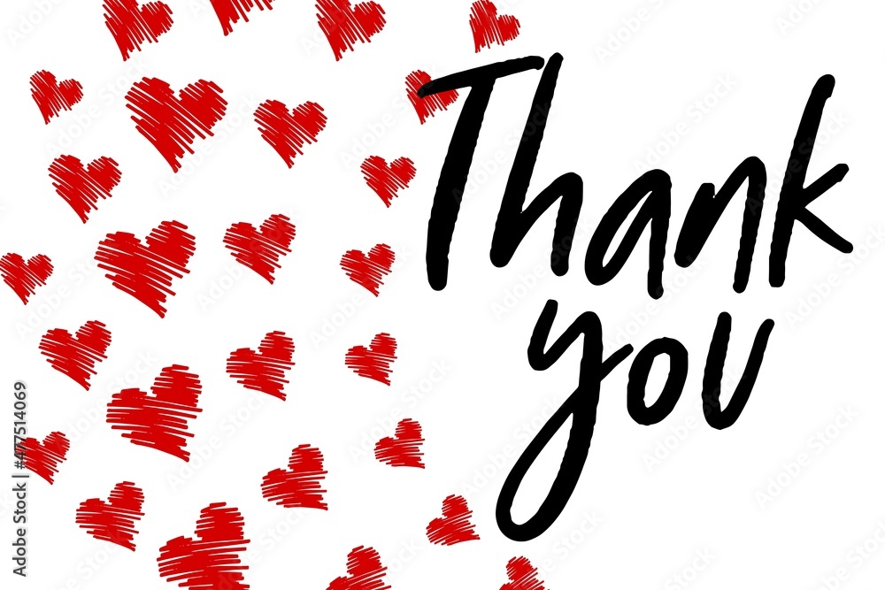 Thank You Card. Hand Written Lettering for Title, Heading, Photo ...