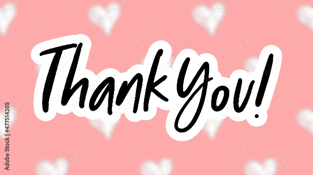 Thank You Card. Hand Written Lettering for Title, Heading, Photo ...