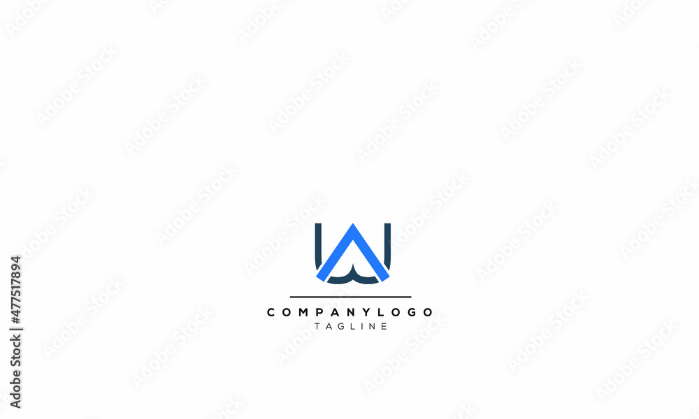 Alphabet letters Initials Monogram logo VW, VW INITIAL, VW letter Stock ...