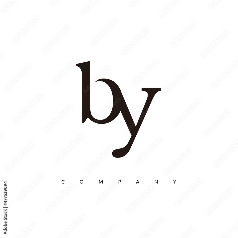 Initial BY Logo Design Vector Stock Vector | Adobe Stock