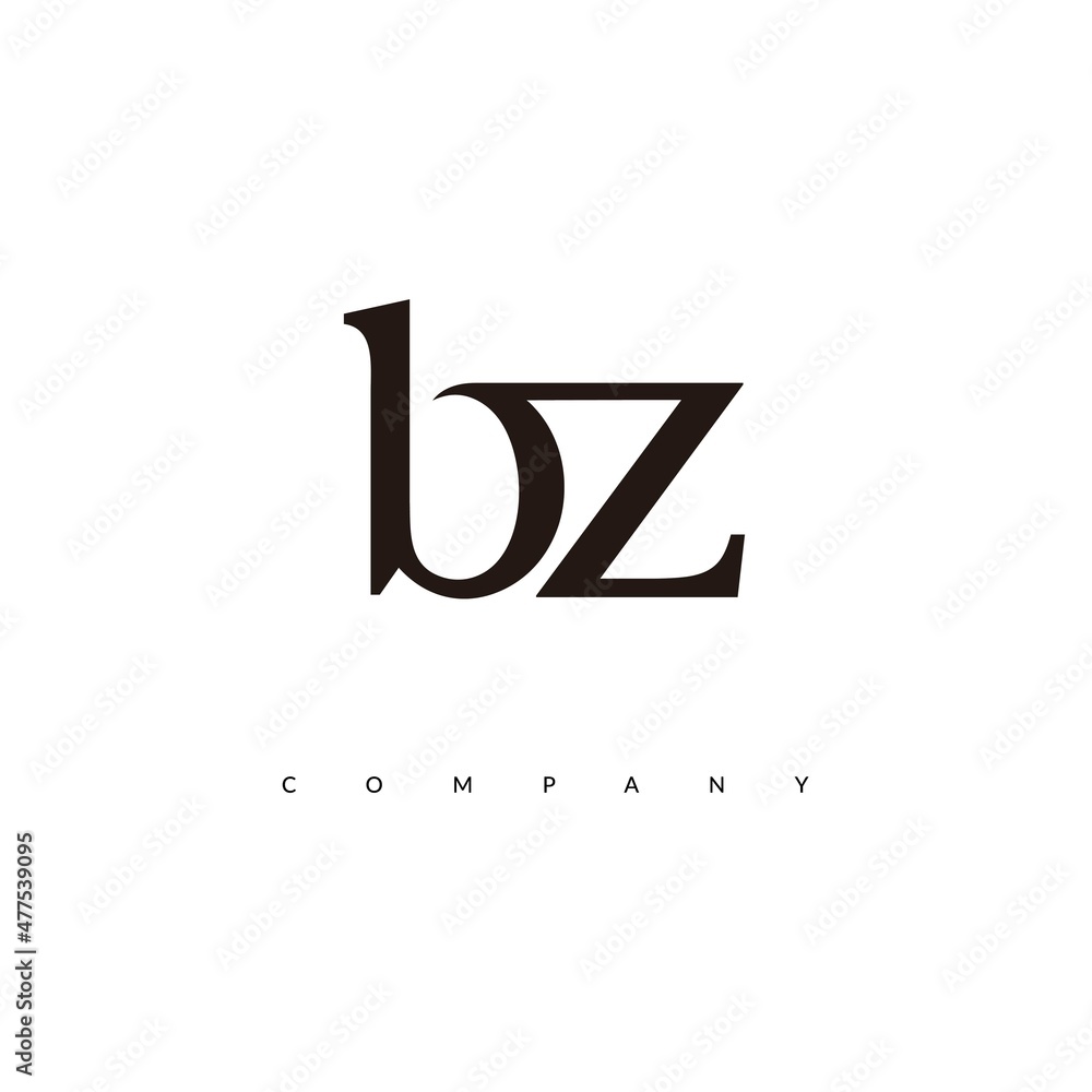 Initial BZ Logo Design Vector Stock Vector | Adobe Stock