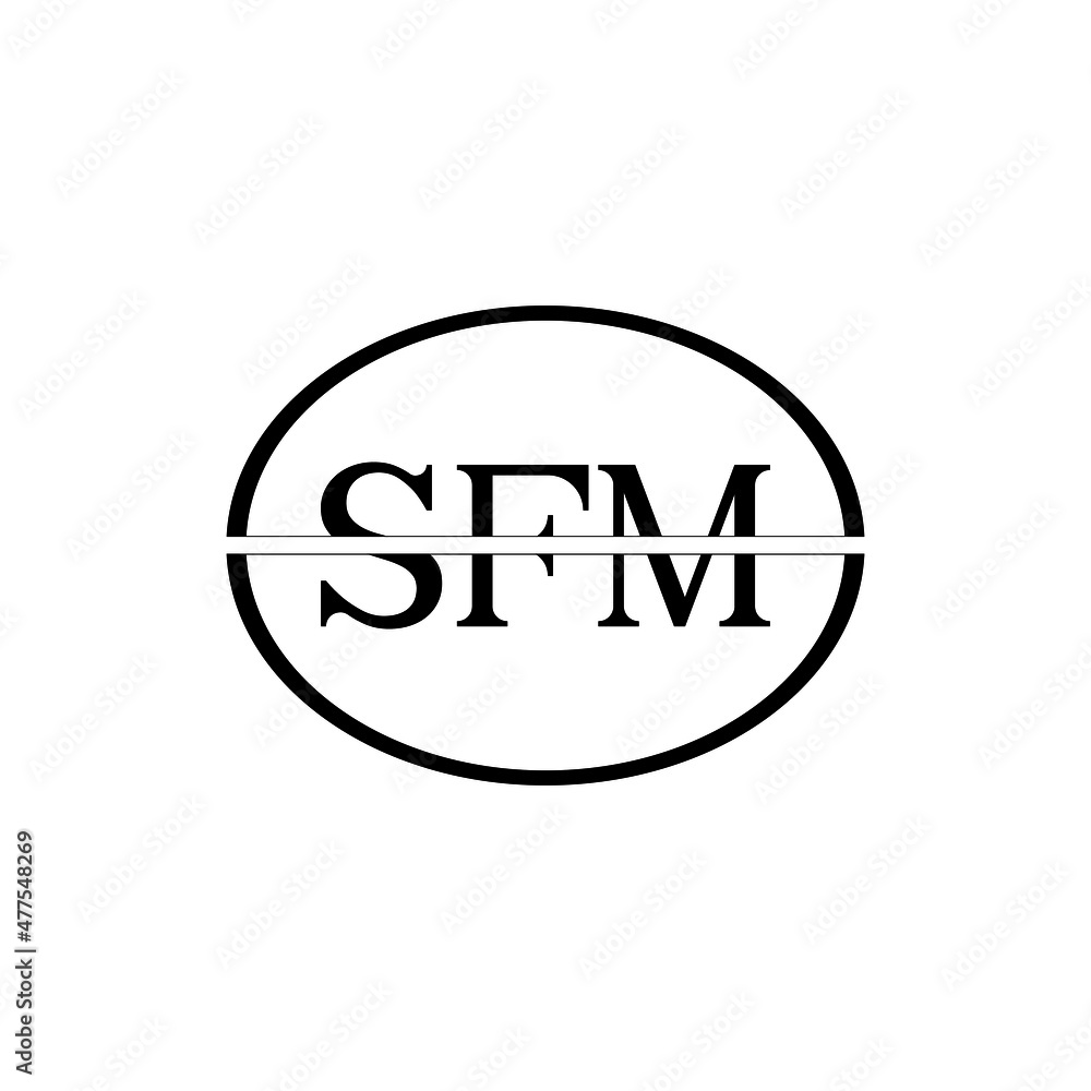 SFM letter logo design with white background in illustrator, vector ...