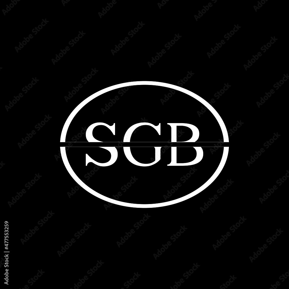 SGB letter logo design with black background in illustrator, vector ...