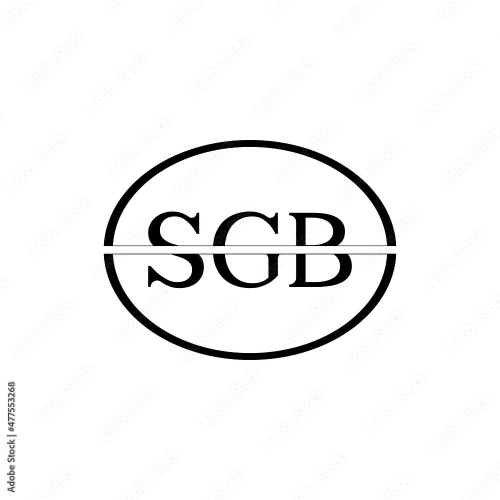 SGB letter logo design with white background in illustrator, vector ...