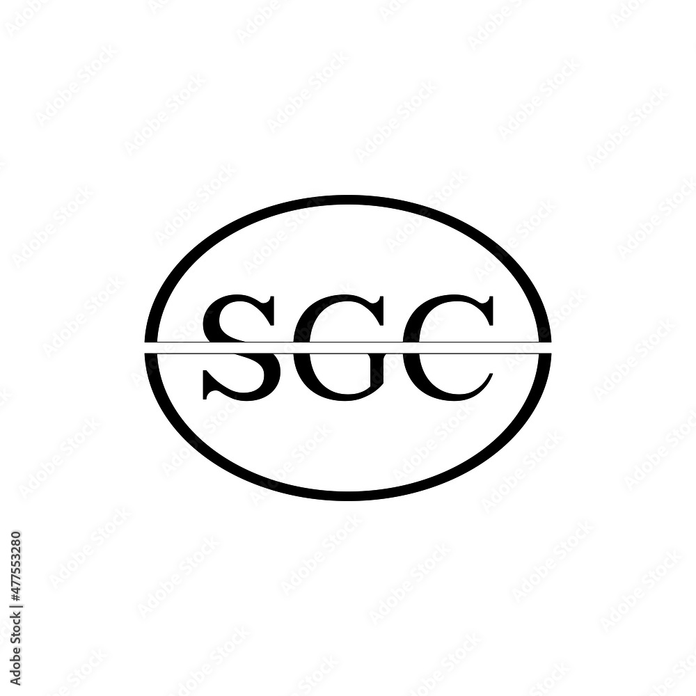 SGC letter logo design with white background in illustrator, vector ...