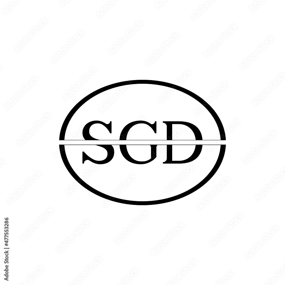 SGD letter logo design with white background in illustrator, vector ...