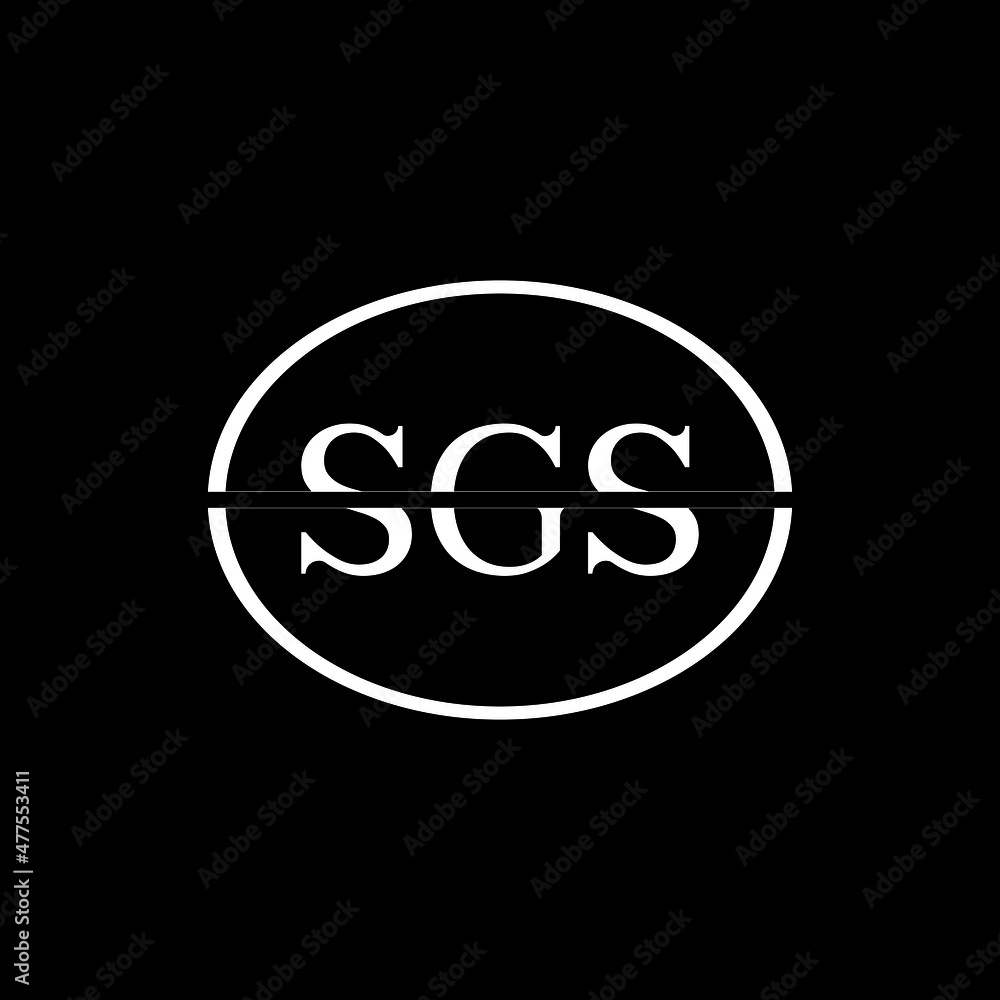 SGS letter logo design with black background in illustrator, vector ...