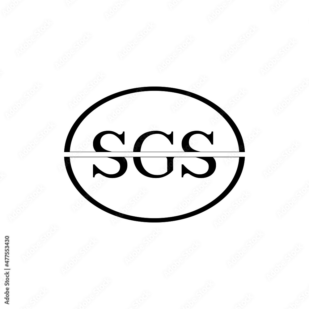 SGS letter logo design with white background in illustrator, vector ...