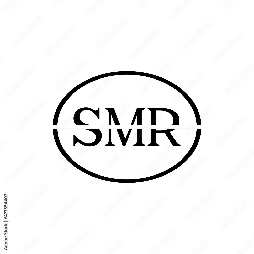 SMR letter logo design with white background in illustrator, vector ...
